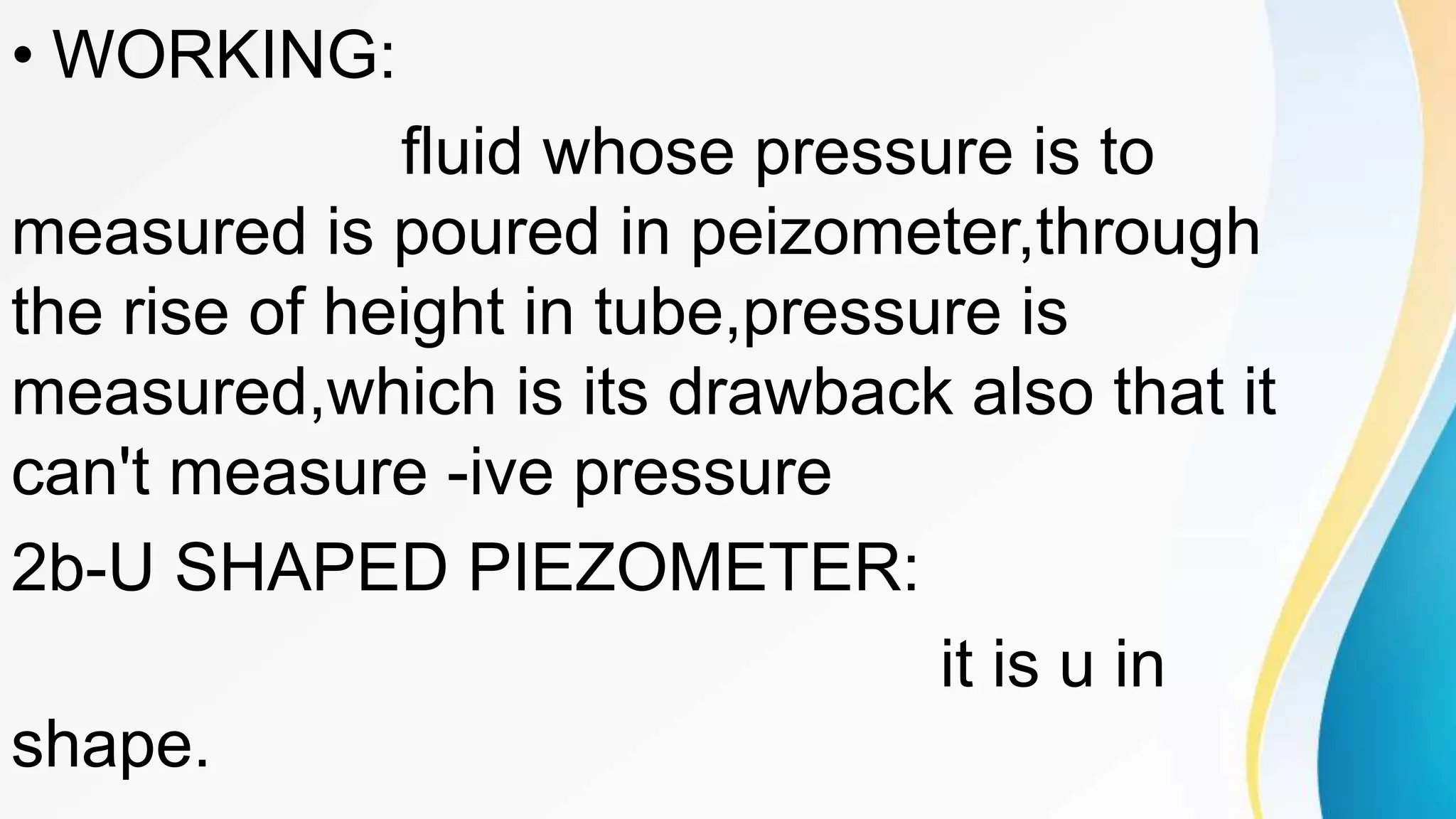 pressure measuring devices and its types,workingprinciple etc... | PPTX