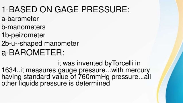 pressure measuring devices and its types,workingprinciple etc...