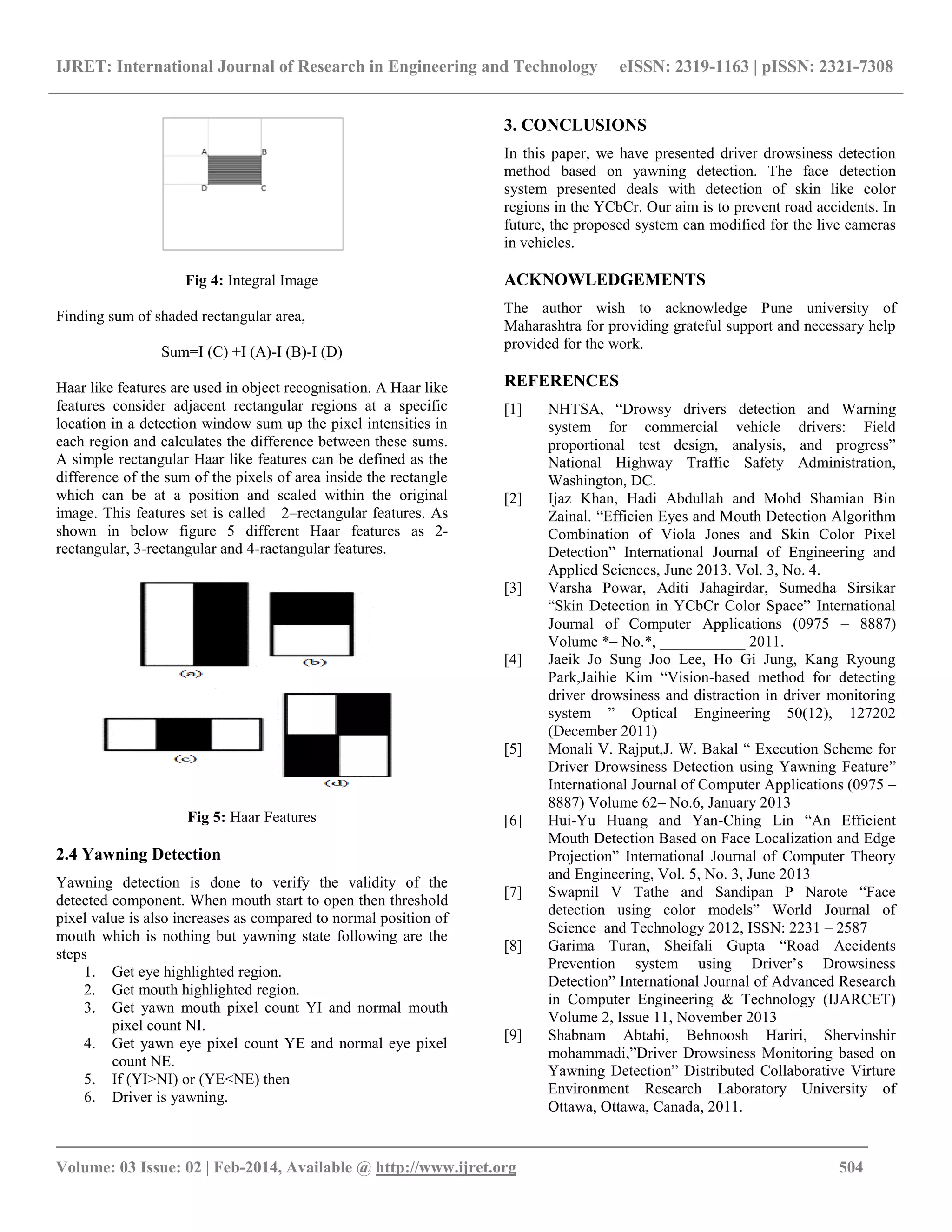 Yawning Analysis For Driver Drowsiness Detection Pdf