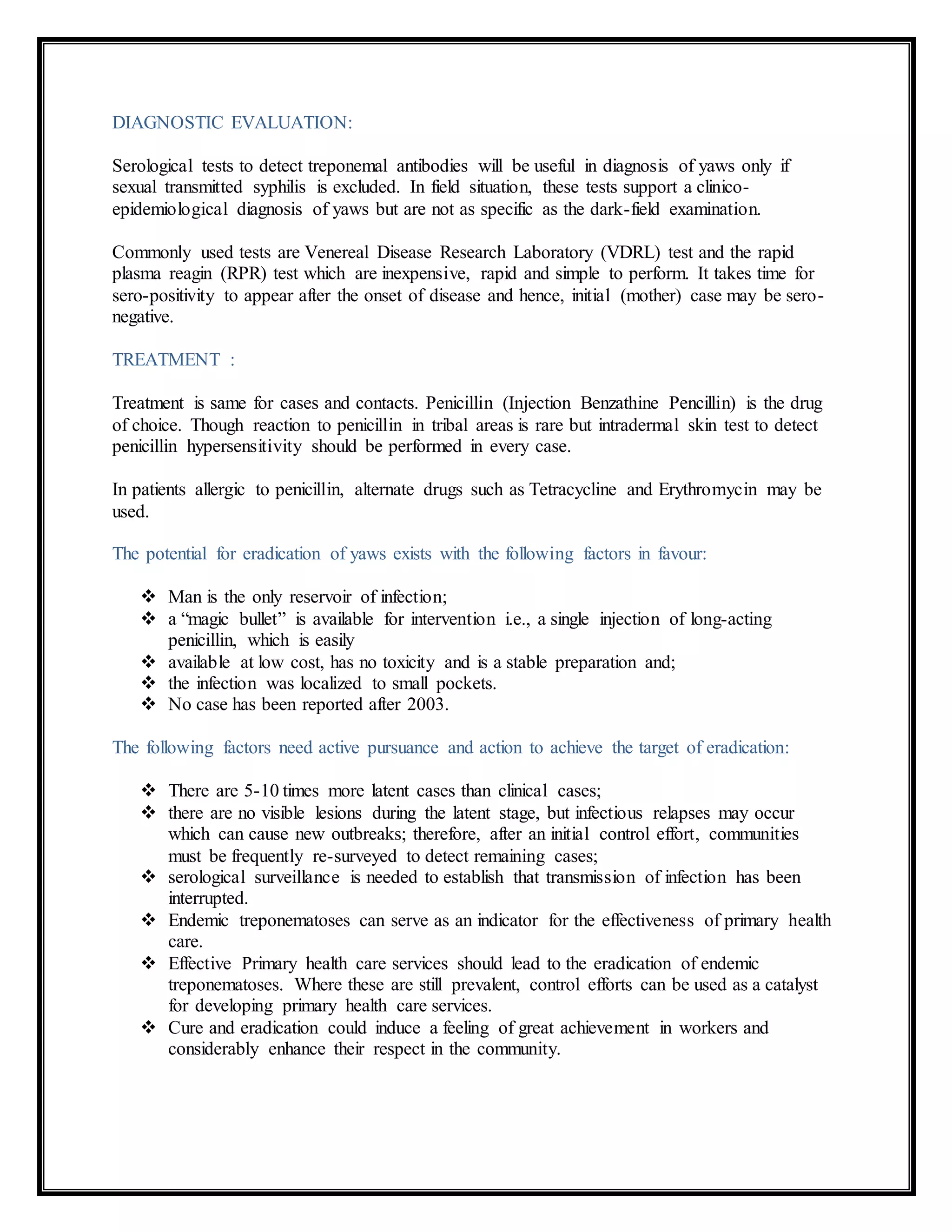 Yaws eradication programme | DOCX