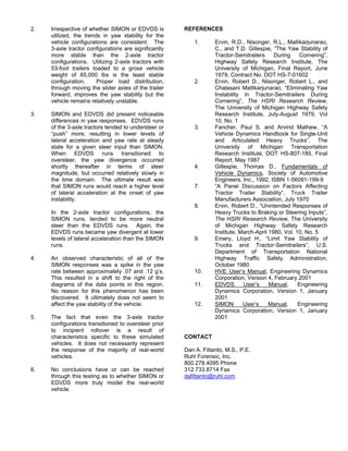 Yaw stability of single versus tandem axle tractors | PDF