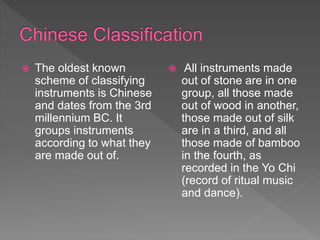 INSTRUMENTAL CLASSIFICATION 1 | PPTX
