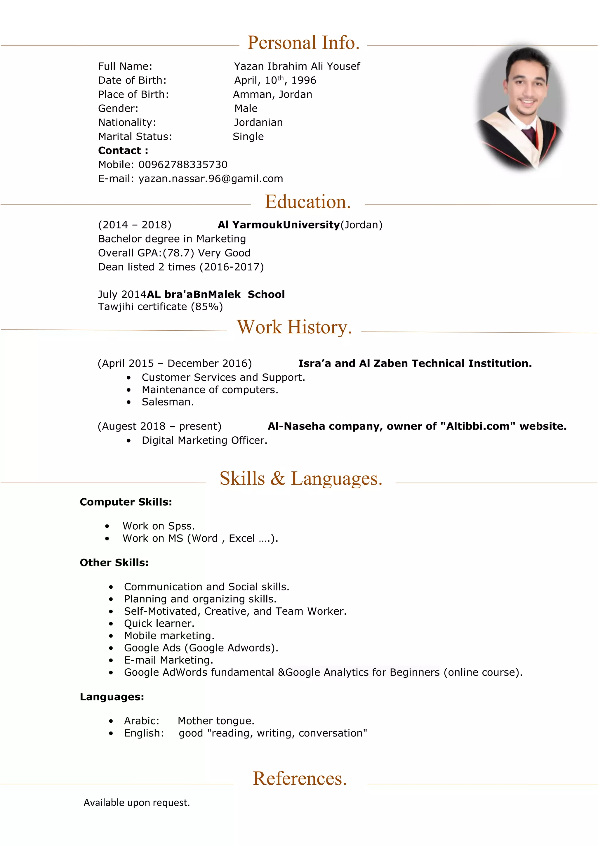 Yazan Nassar CV | PDF