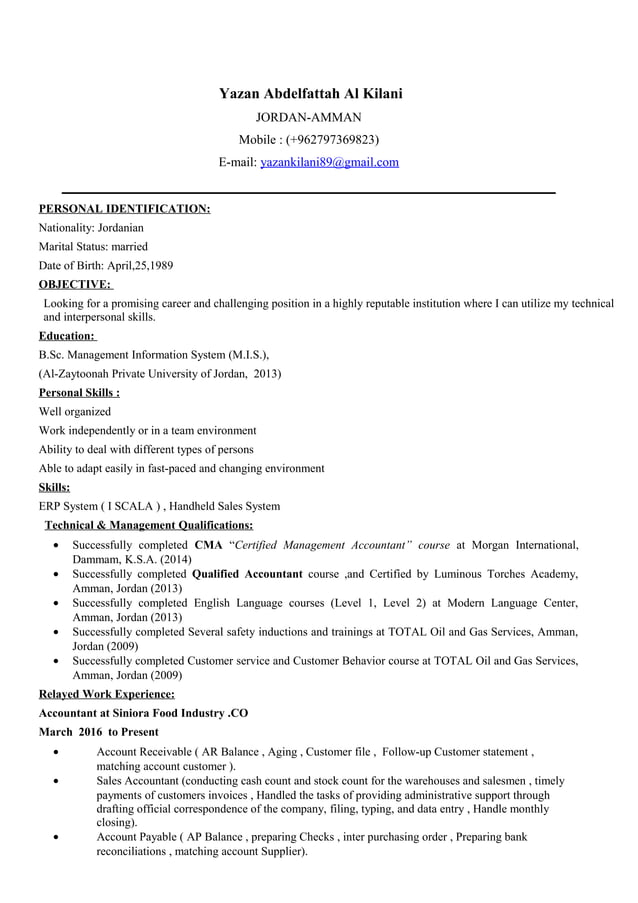 Yazan kilani new CV | PDF