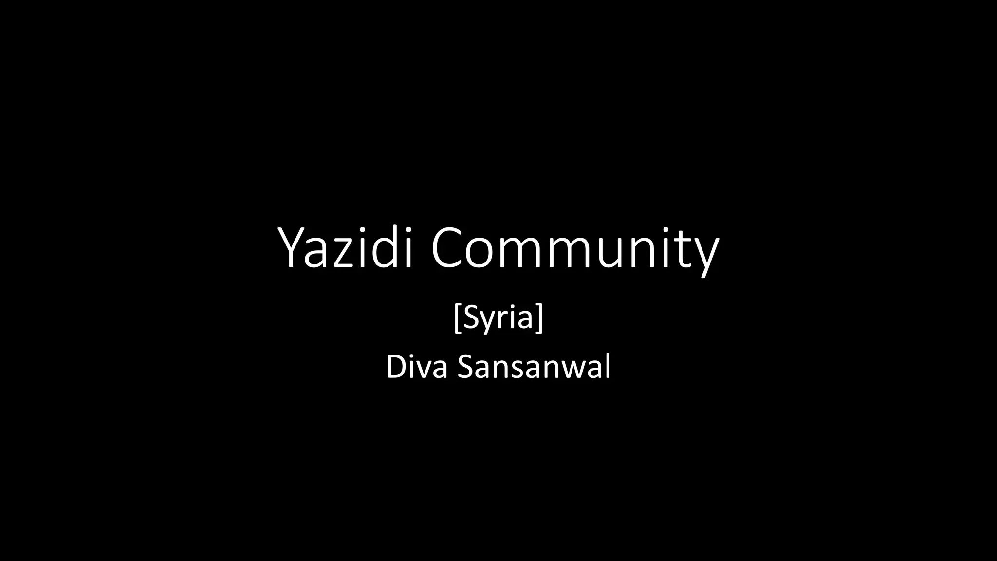 Yazidi community | PPTX