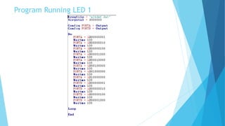 Running LED dengan Kontrol AT-Mega 16 | PPTX