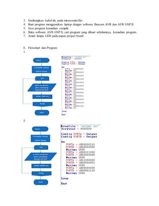 Running LED dengan Kontrol AT-Mega 16 | DOCX