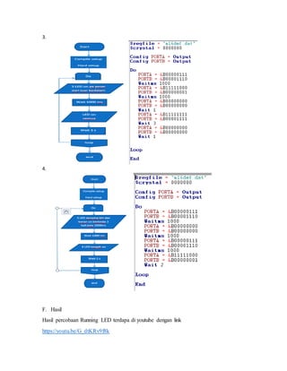 Running LED dengan Kontrol AT-Mega 16 | DOCX