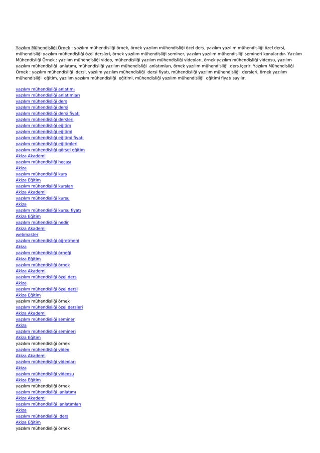 Yazilim muhendisligi-ornek | PDF