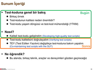 In Turkish: Yazılım Test-Kod Mühendisliği (YTKM): Kaliteli Test-Kodu ...