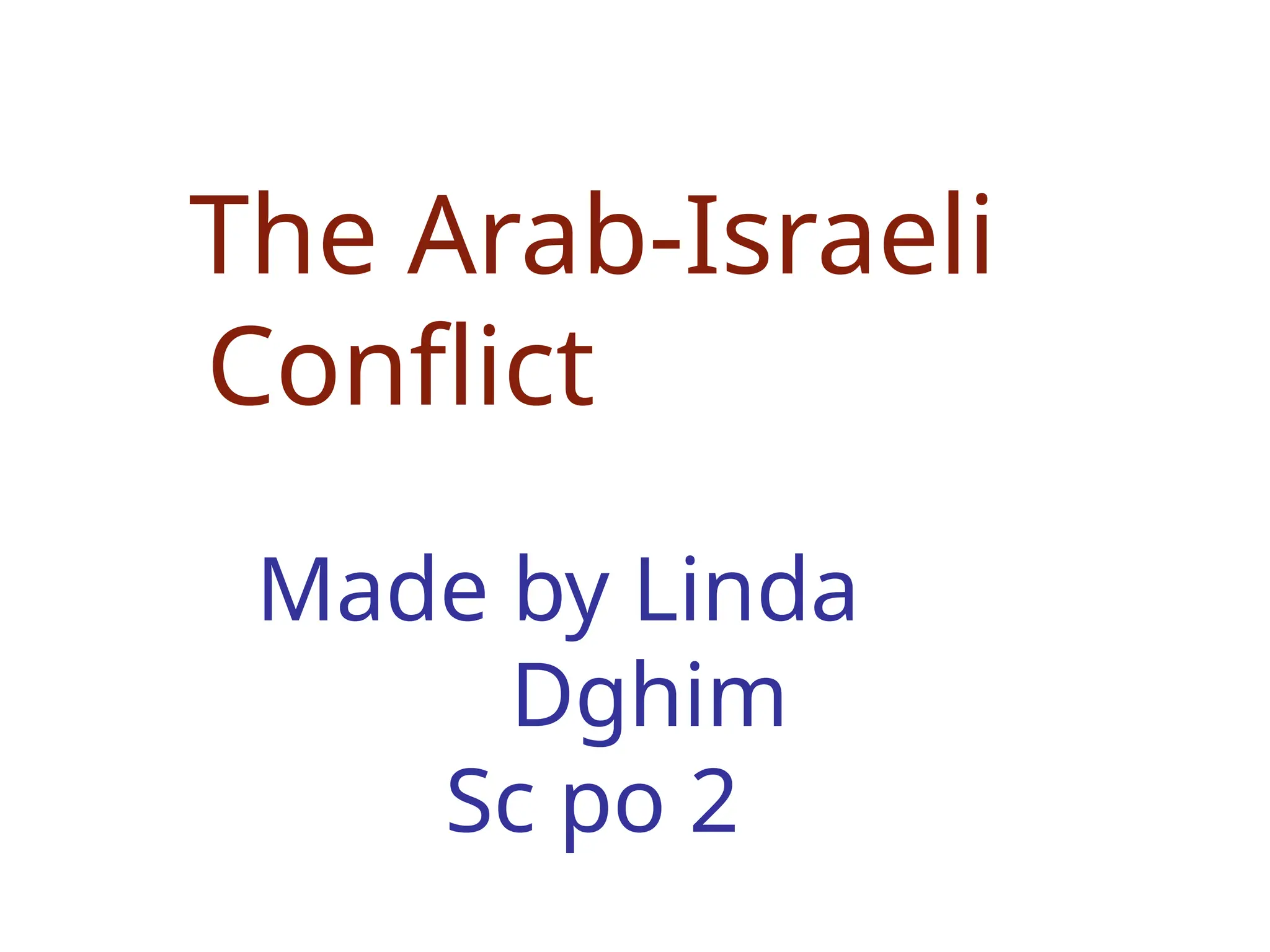 The history of the arab-israeli conflict | PPT