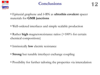 Magnetoresistive junctions based on epitaxial graphene and h-BN | PPT
