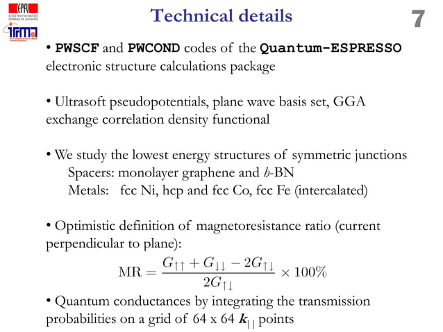 Magnetoresistive junctions based on epitaxial graphene and h-BN | PPT