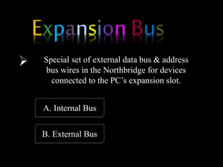 Expansion Bus, Internal & External Buses, Northbridge/Southbridge ...