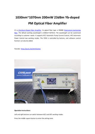 Yb-doped Laser PM Fiber Optic Amplifier.docx