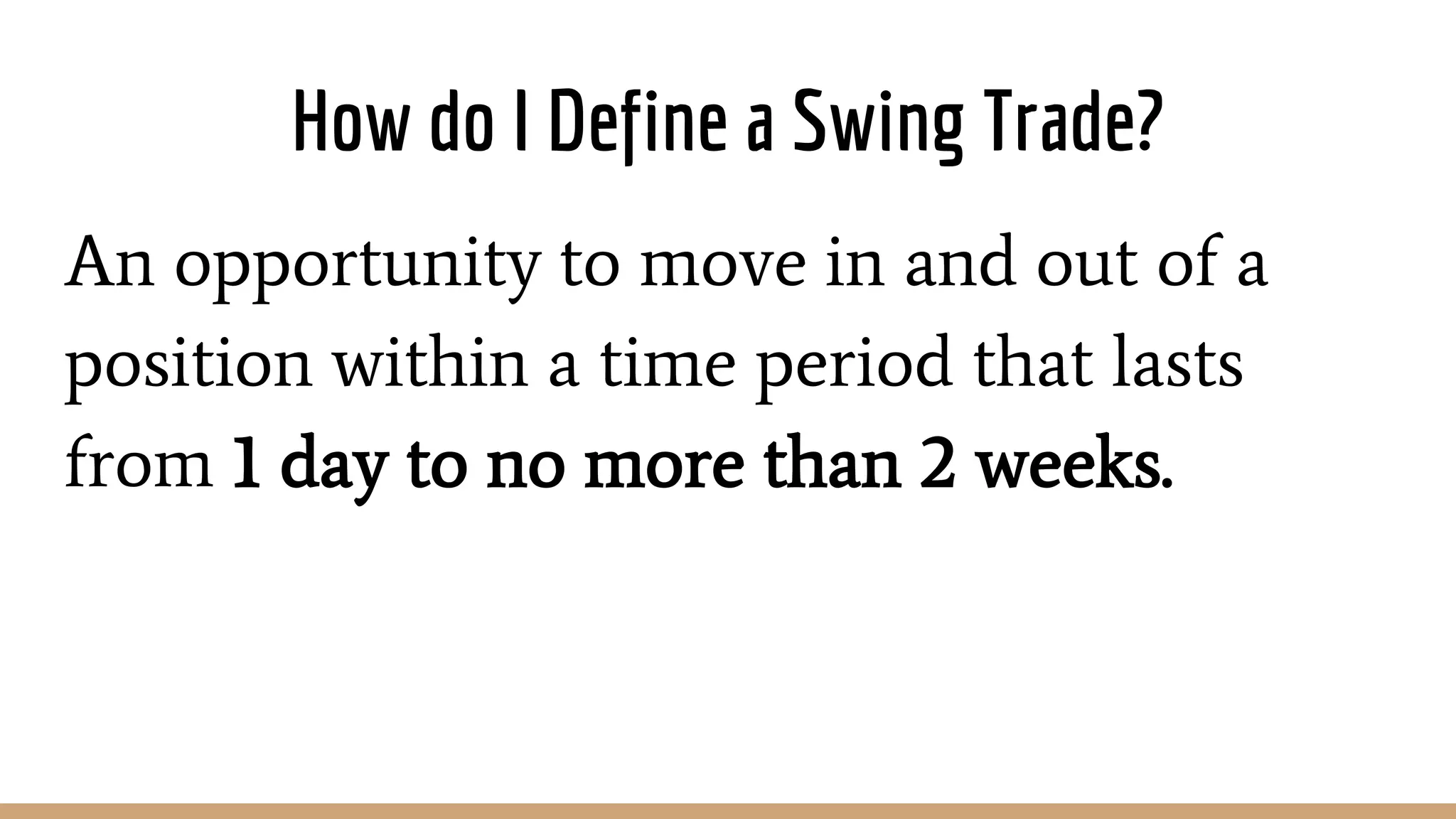 How to Swing Trade: My System - Trading Series Introduction | PPT
