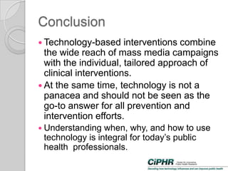 Technology and public health interventions | PPTX