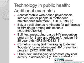 Technology and public health interventions | PPTX