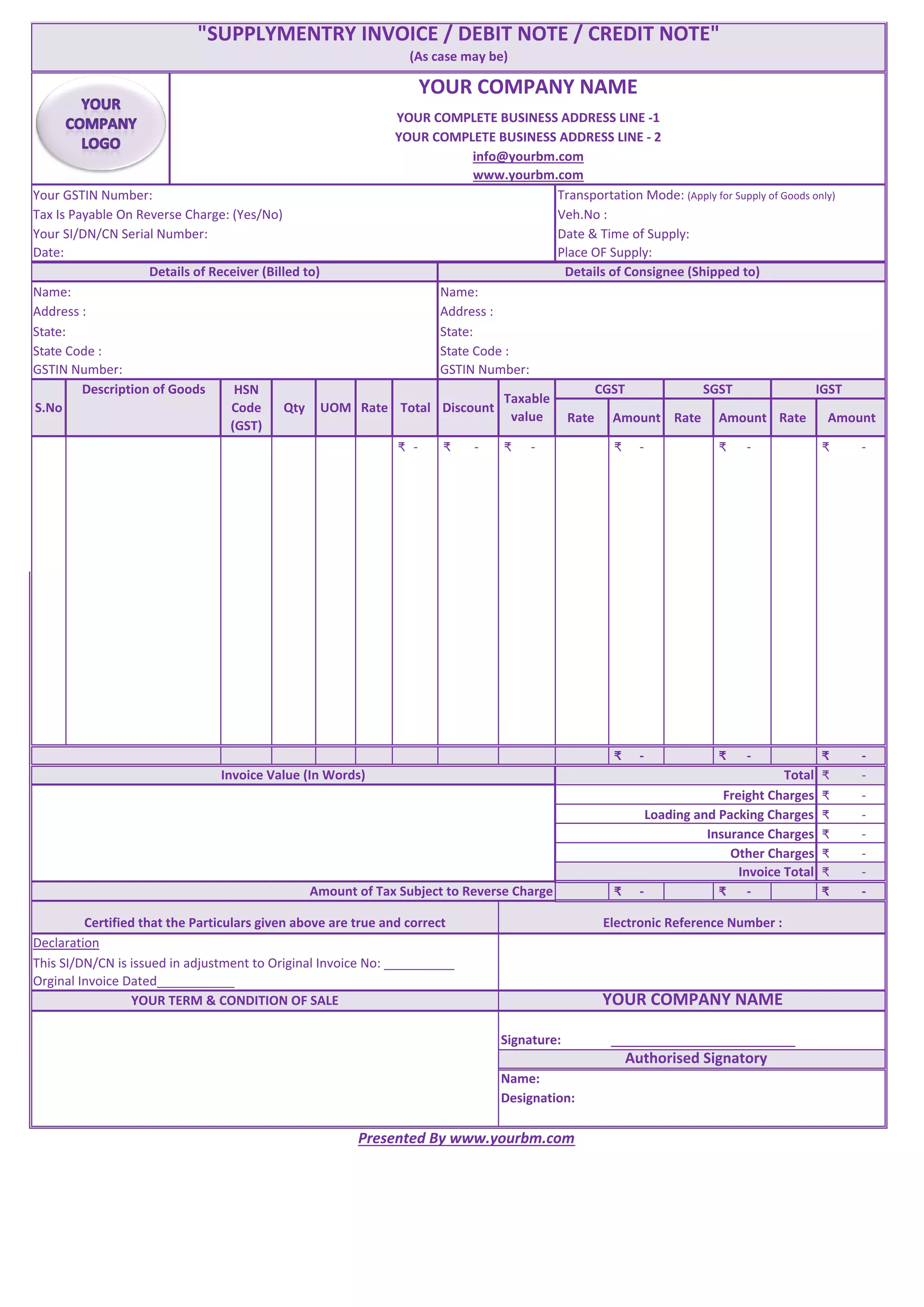 Ybm gst invoice-format | PDF