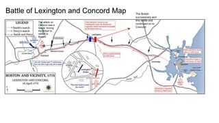 The first Revolutionary war battle: battle of Lexington and Concord | PPTX