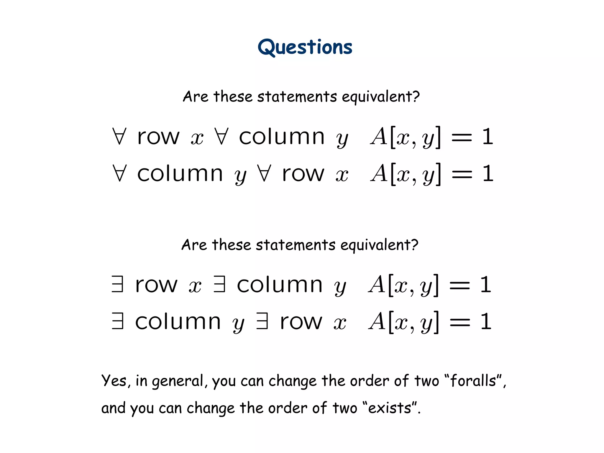 Discrete Math Lecture 02: First Order Logic | PPT