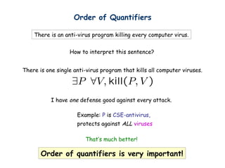 Discrete Math Lecture 02: First Order Logic | PPT