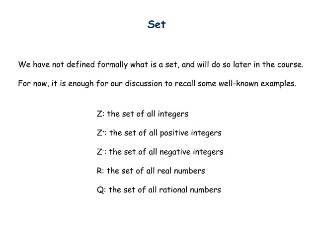 Discrete Math Lecture 02: First Order Logic | PPT