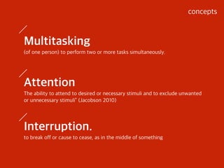 Topic research : Multitasking, Attention, Interruption | PPT
