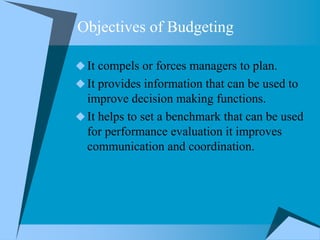 Planning and Short-term Budgeting | PPT