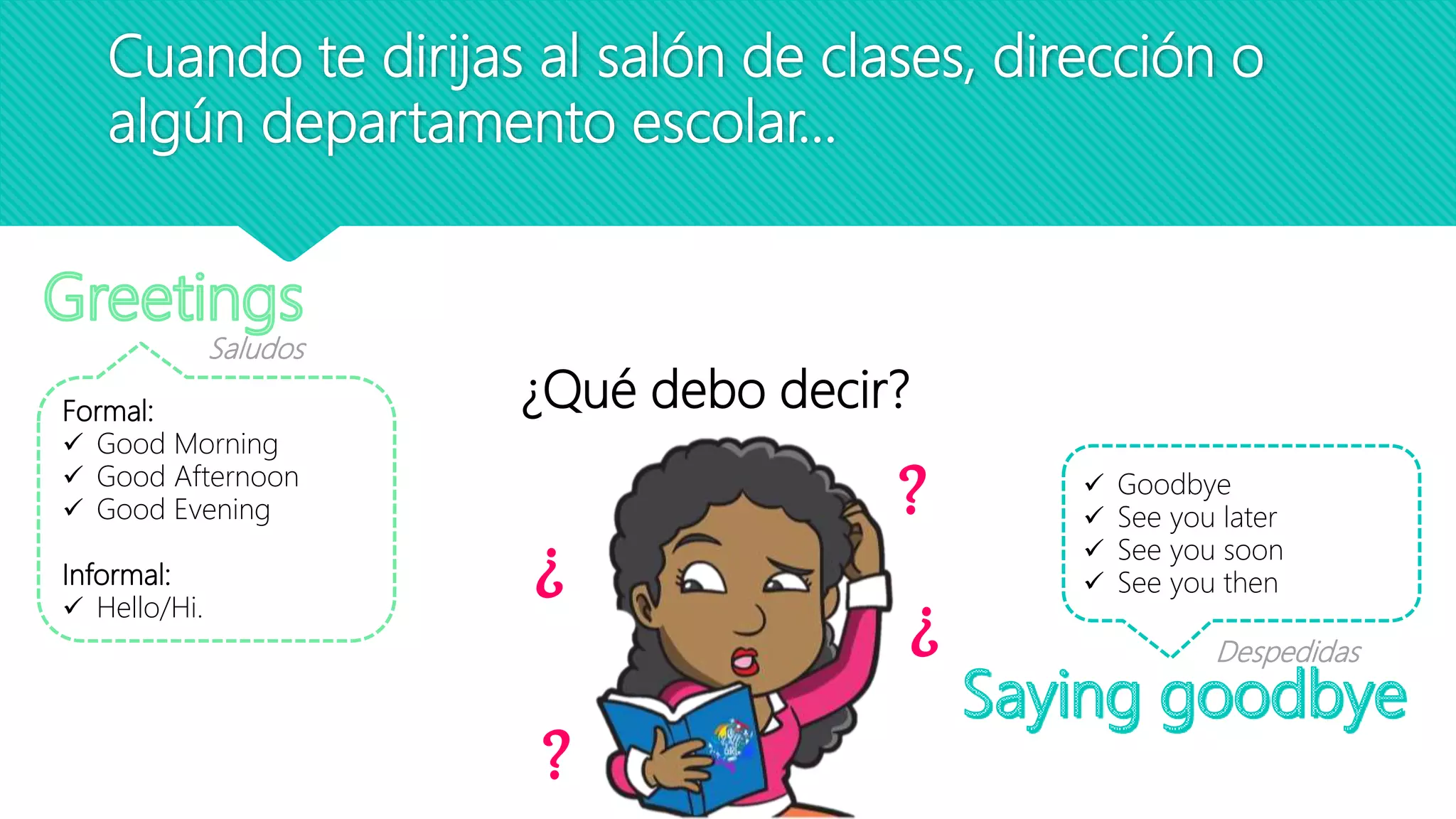 Instrucciones en el Salón de Clases en Inglés | PPTX