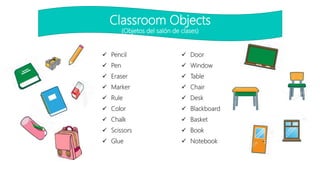 Instrucciones en el Salón de Clases en Inglés | PPTX