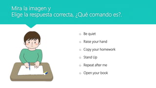 Instrucciones en el Salón de Clases en Inglés | PPTX