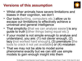 The Modelling of Context-Dependent Causal Processes A Recasting of ...