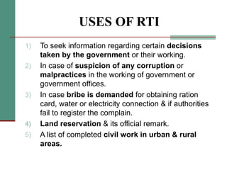 RTI Act (Right To Information) | PPT