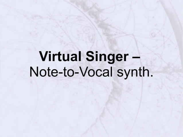 Project Linne 徵音梅林 -- Virtual Singer Sound-bank Processed with Python | PPT