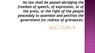 Bill of Rights Sections 1 to 4 | PPTX