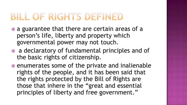 Bill of Rights Sections 1 to 4 | PPTX