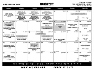 YCQ calendar 11-12 | PDF