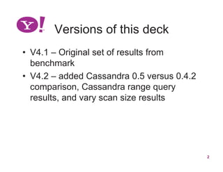 Yahoo Cloud Serving Benchmark | PPT
