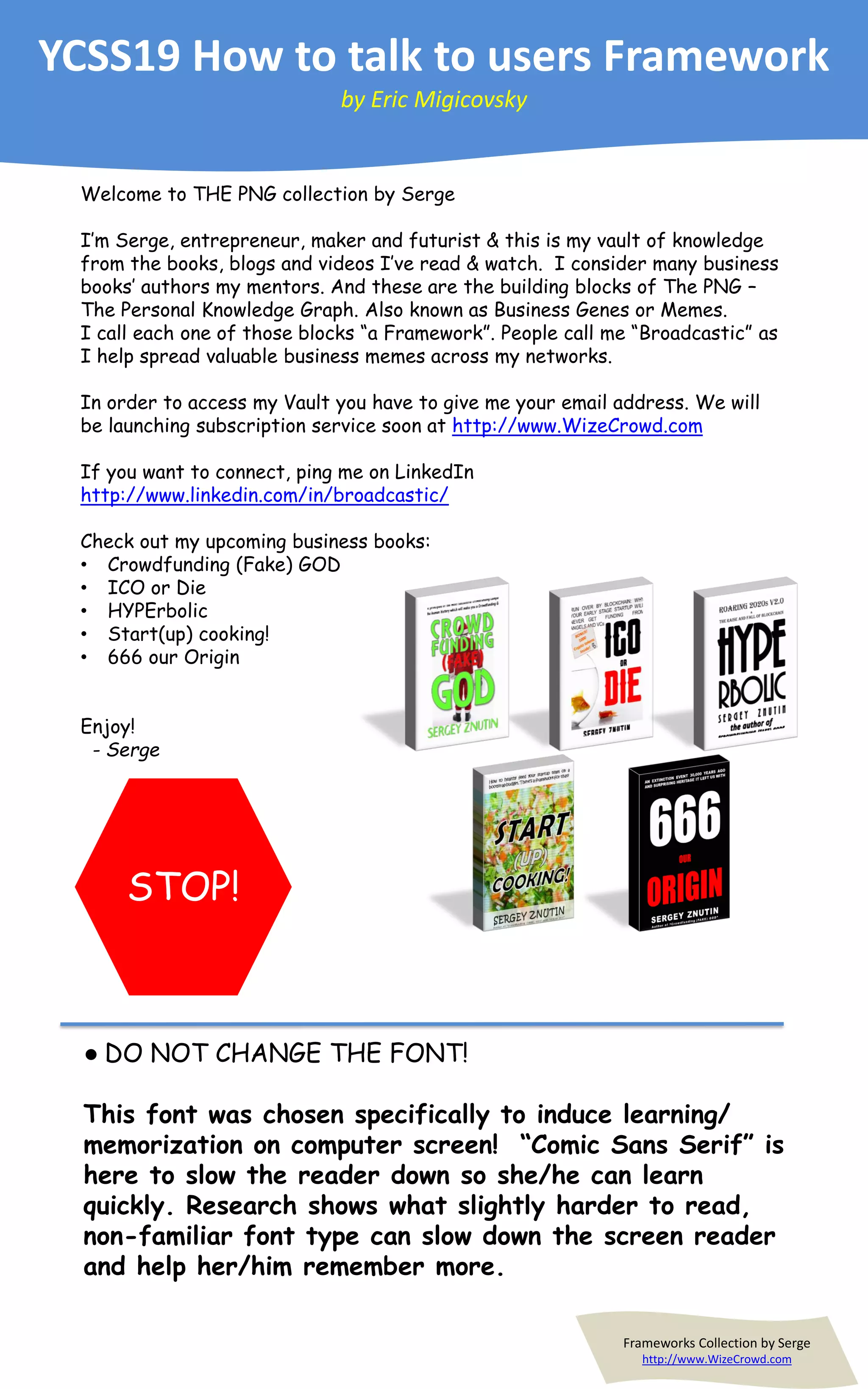 YC Startup School 2019 How to talk to users framework | PDF