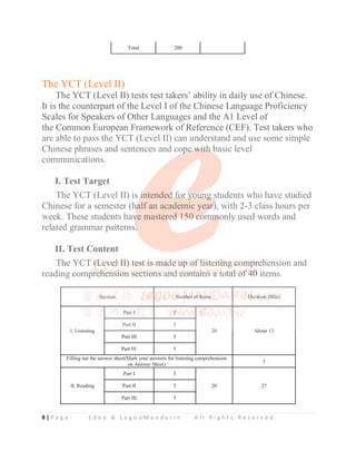 YCT 2 Chinese Intensive Reading for Kids Y20901 新中小学生汉语考试 sample | PDF