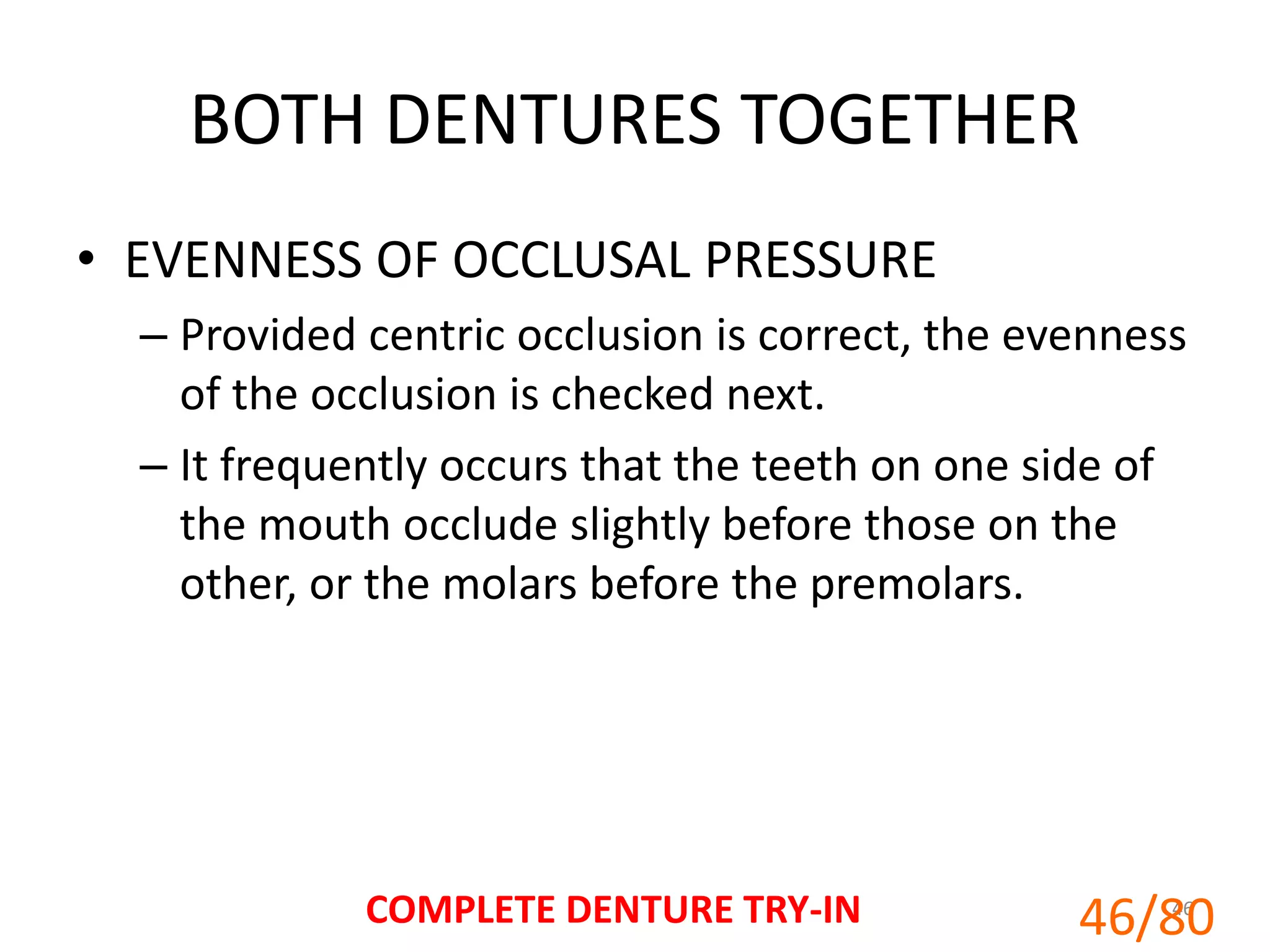 Complete Denture Try In | PPTX