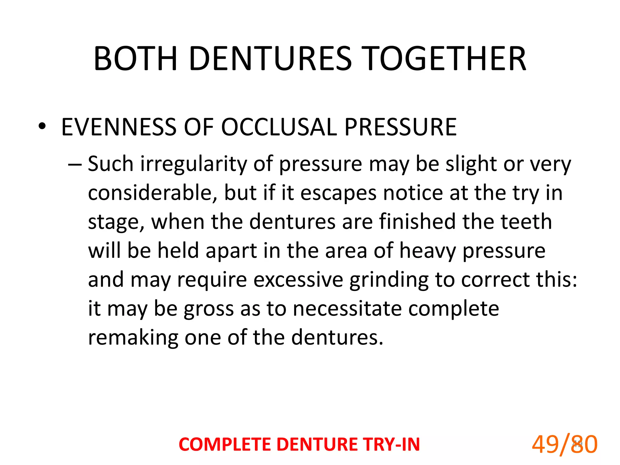 Complete Denture Try In | PPTX