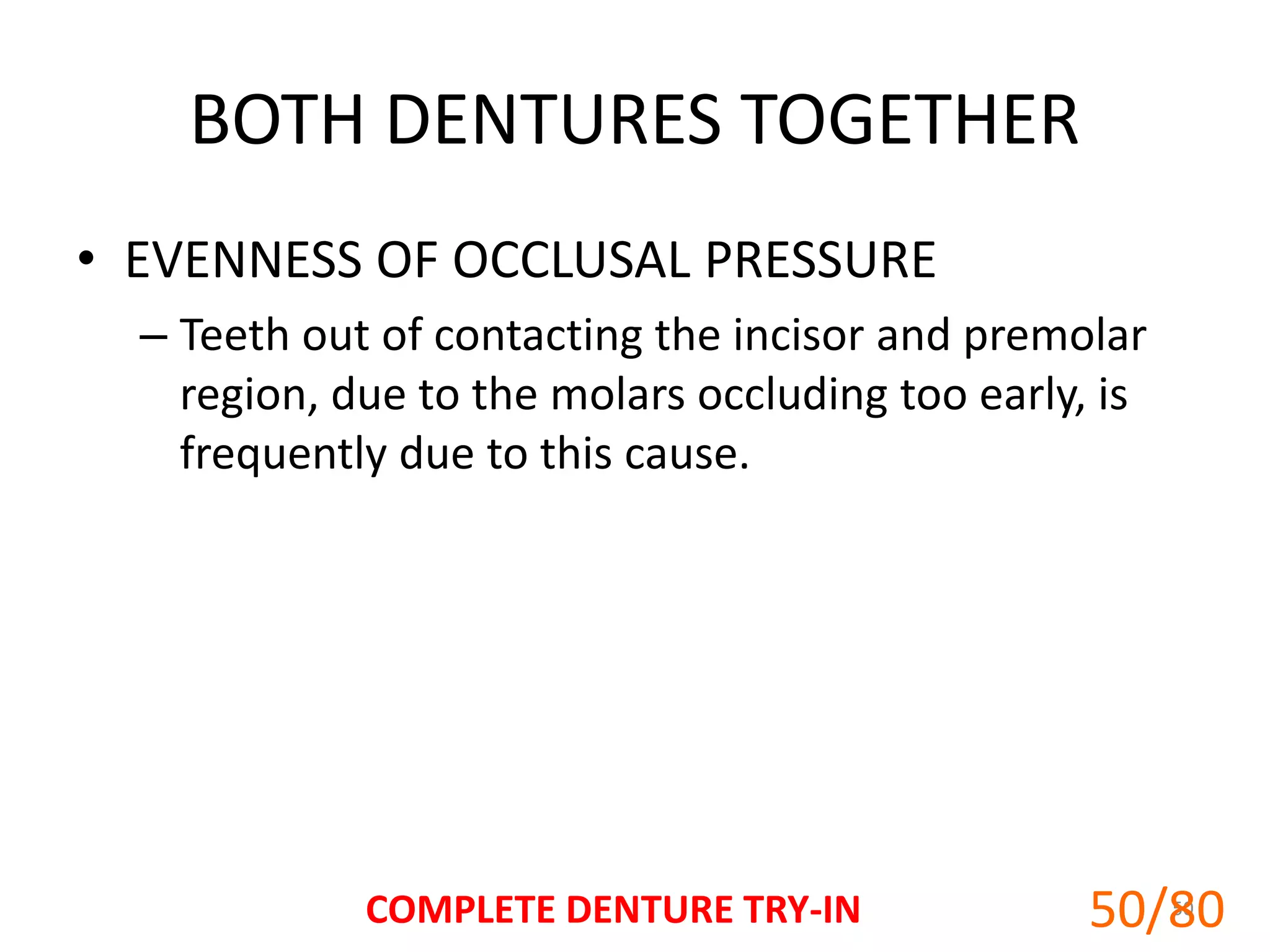 Complete Denture Try In | PPTX