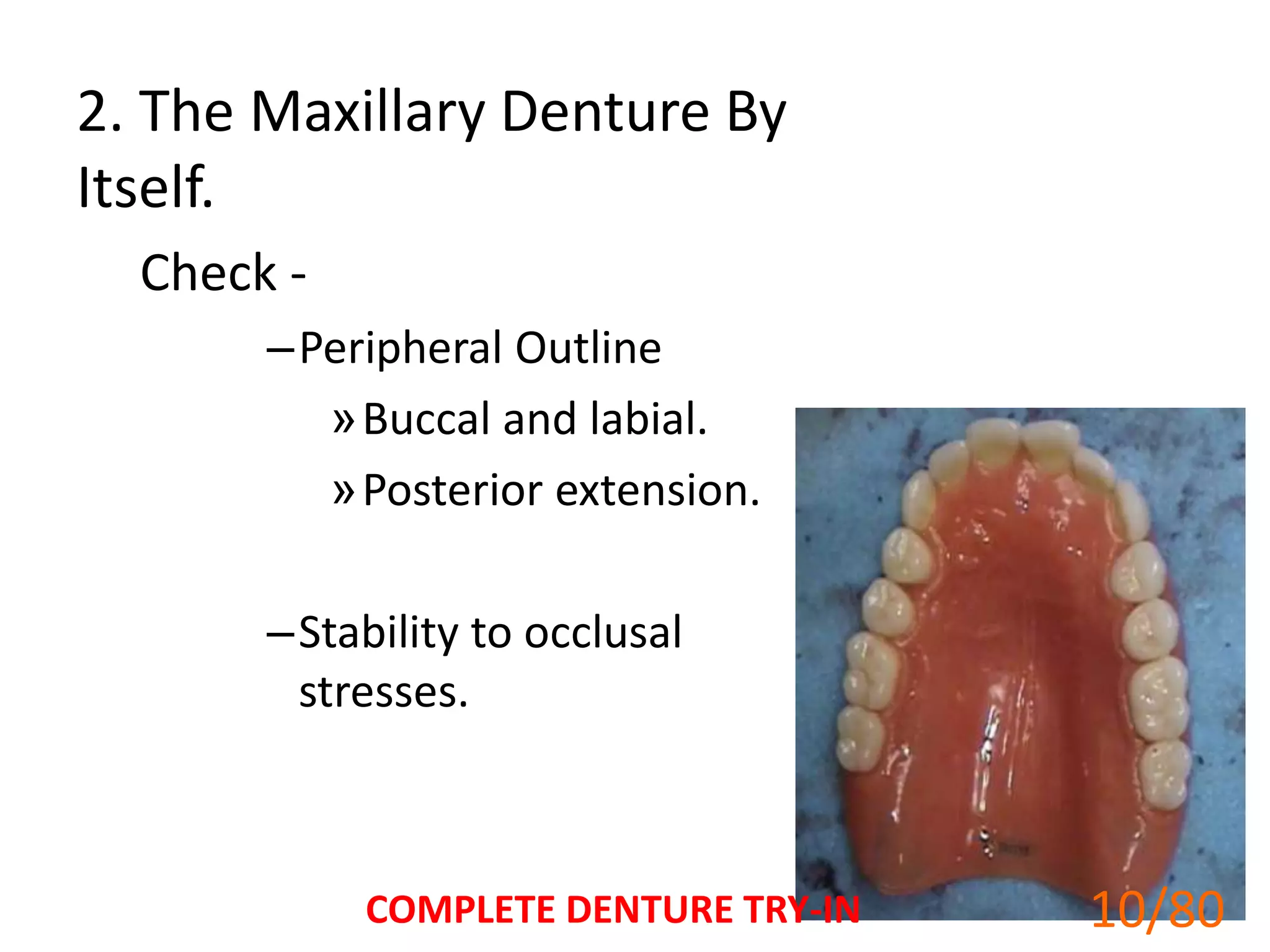 Complete Denture Try In