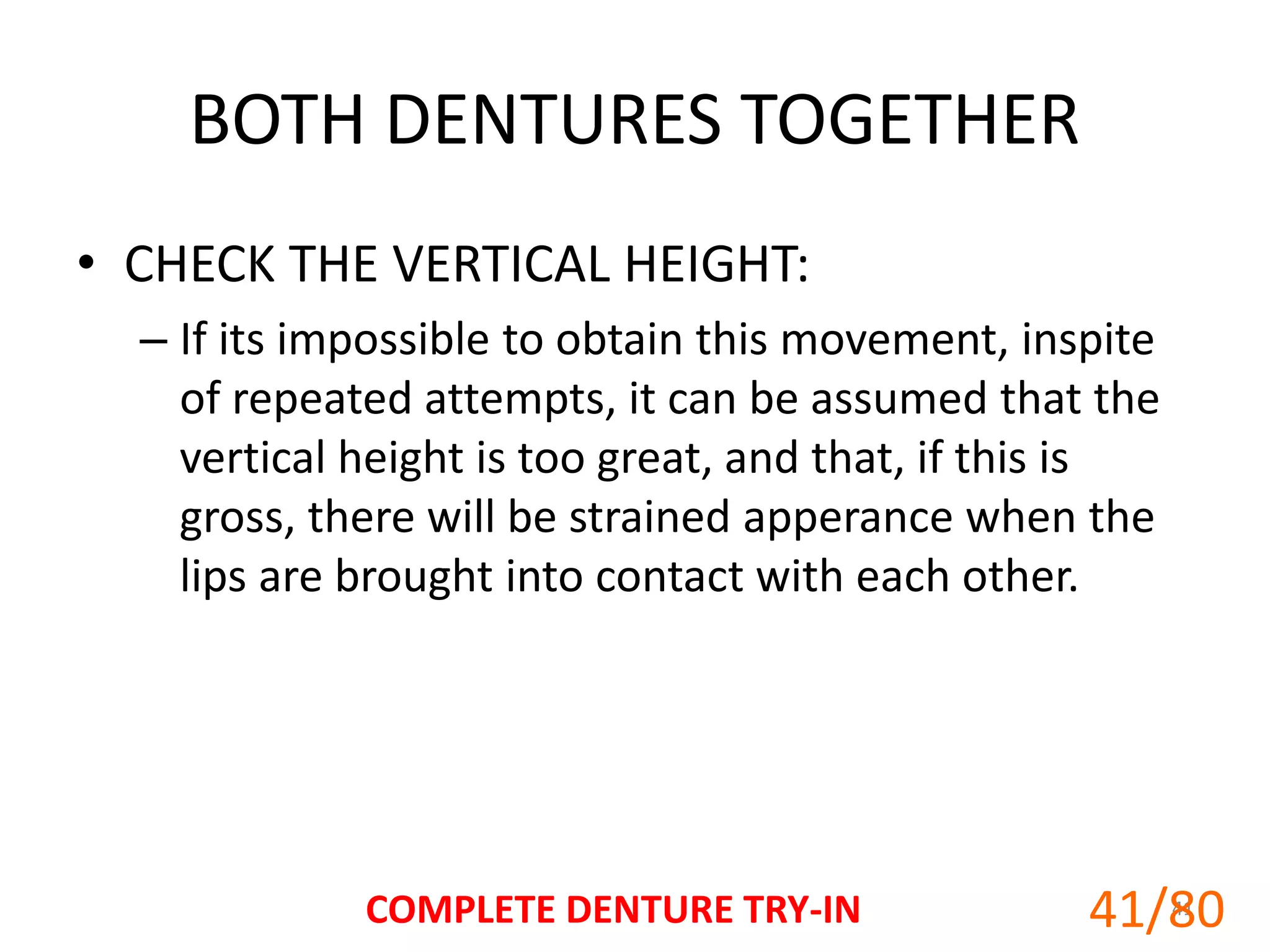 Complete Denture Try In