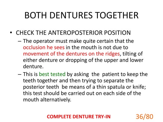 Complete Denture Try In | PPTX