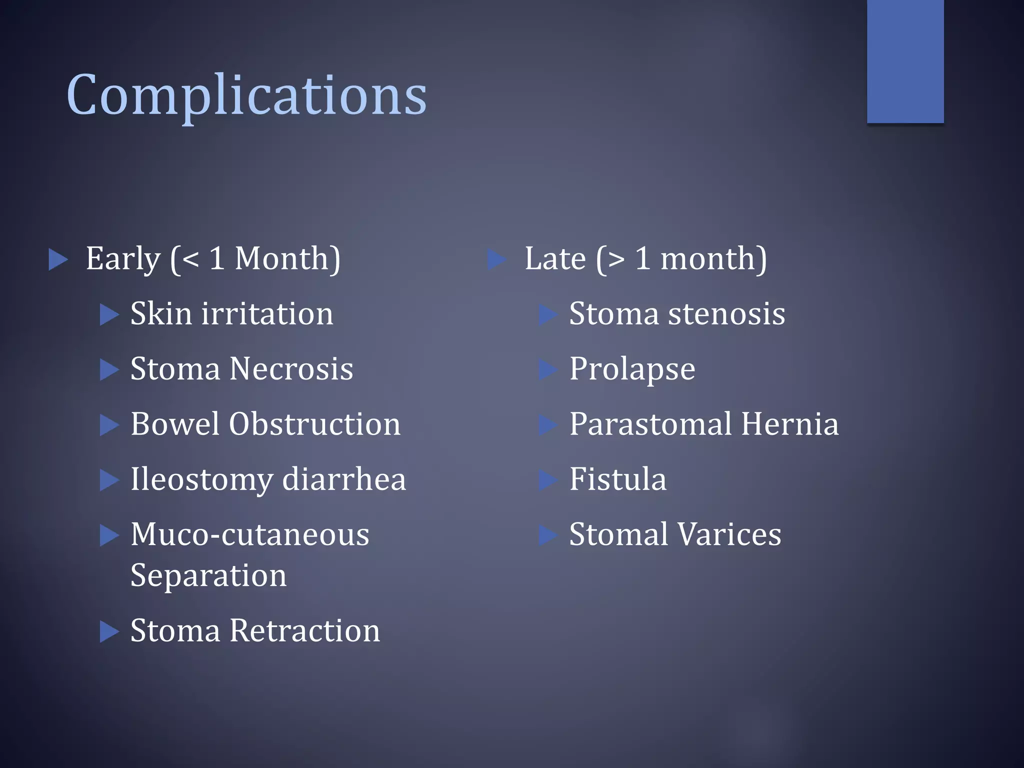 Stoma complications & its management | PPTX