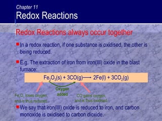 C11 redox reactions | PPT
