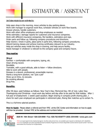 Estimator Assistant | PDF